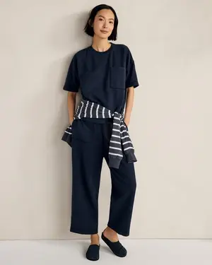 HAVEN WELL WITHIN Garment-dyed Organic Cotton Slub Terry T-shirt - Trellis