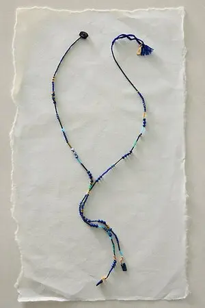 Free People Muse Semi-precious Beaded Lariat Necklace - Dusk