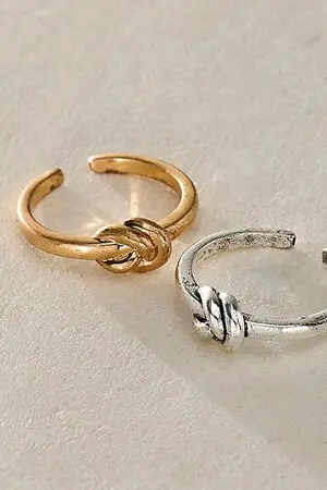 Free People Double Knot Toe Ring - Silver