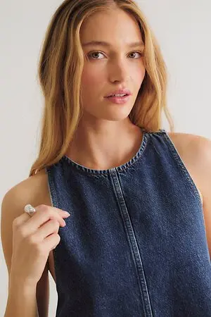 AGOLDE Harriet Denim A-line Mini Dress