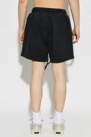 Fear Of God Cotton Shorts With Logo Patch - Black