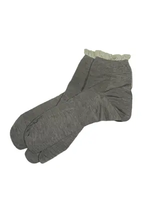 ANTIPAST Lurex And Cotton Tabi Socks - Grey