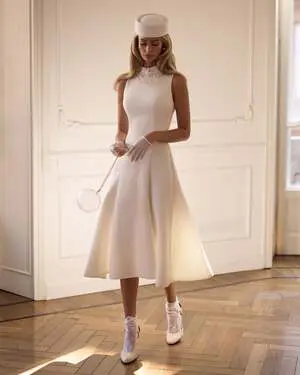 MILLA Sleeveless High Neck Midi Dress