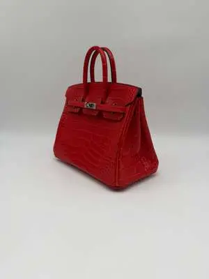 Hermès Birkin Geranium Matte Alligator Palladium Hardware - Red