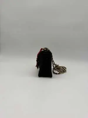 Chanel Mesh & Gold Tone Metal Flap Bag