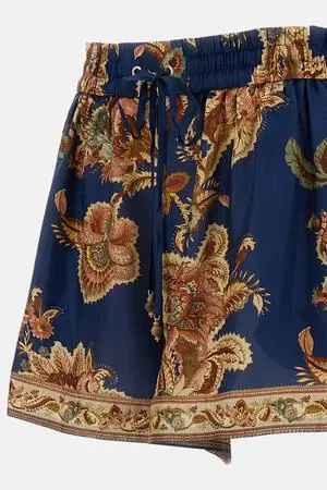 Zimmermann Printed Silk Relaxed Shorts - Multicolor
