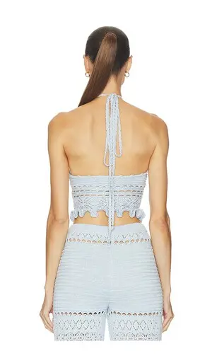 Retrofete Sylvaine Crochet Halter Top