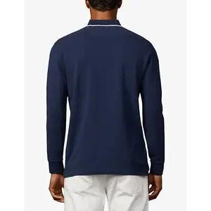 HACKETT Heritage Branded Classic-fit Cotton-jersey Polo Sweatshirt
