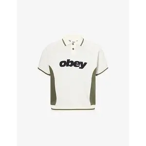 Obey Sport Logo-print Knitted Polo Top