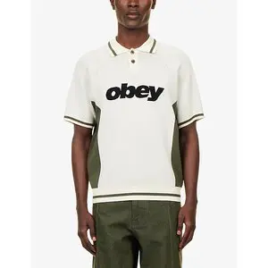 Obey Sport Logo-print Knitted Polo Top