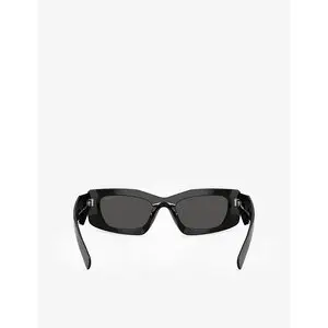 Prada Rectangle Frame Acetate Sunglasses - Black