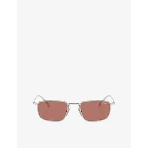 Prada Square-frame Metal Sunglasses - Silver