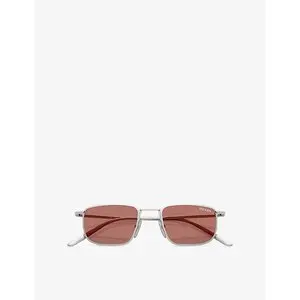Prada Square-frame Metal Sunglasses - Silver