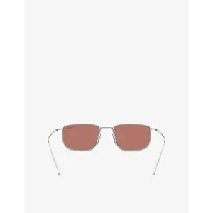 Prada Square-frame Metal Sunglasses - Silver