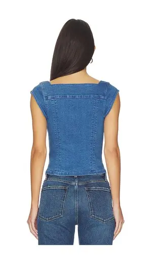 Free People Marilyn Denim Corset - Blue