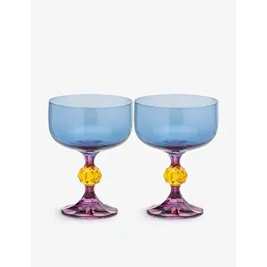 ANNA + NINA Bliss Cocktail Glass Set Of Two - Multicolor