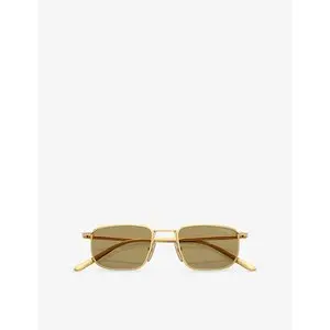 Prada Square-frame Metal Sunglasses - Gold
