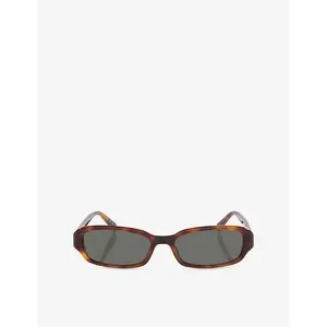 Saint Laurent Sl 872 Oval Acetate Sunglasses - Brown