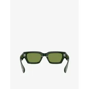 Oliver Spencer Jil Sander Edition 6 Rectangle-frame Acetate Sunglasses - Green