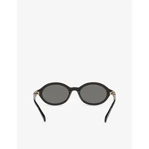 Gucci Oval-frame Acetate Sunglasses