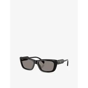 Miu Miu Rectangular Frame Acetate Sunglasses