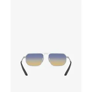 Prada Rectangular-frame Metal Sunglasses