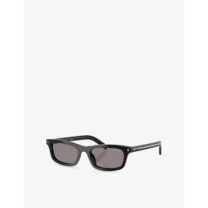 Prada Rectangle Acetate Sunglasses - Black