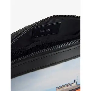 Paul Smith Faux-leather Wash Bag With Graphic Print