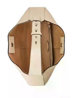 TOD'S Oboe Leather Tote Bag - Neutrals