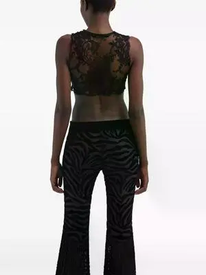 Roberto Cavalli Cropped Top With Lace Detailing