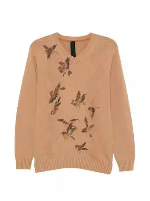KA WA KEY V-neck Diamond Sweater