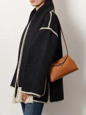TOTEME T-lock Leather Clutch - Tan