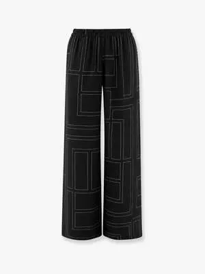TOTEME Organic Silk Trousers - Black