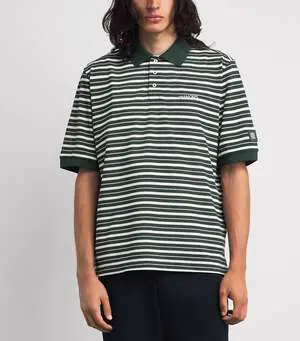 MANORS Piqué Stripe Goat Polo Shirt
