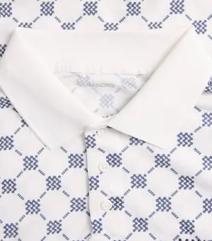 MANORS Piqué Monogram Goat Polo Shirt