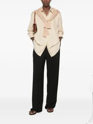 TOTEME Oversized Cotton Shirt With Tone-on-tone Stripes - Multicolor