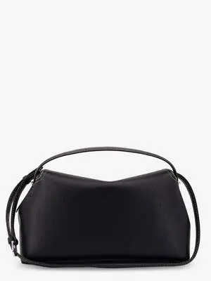 TOTEME T-lock Hammered Leather Handbag - Black