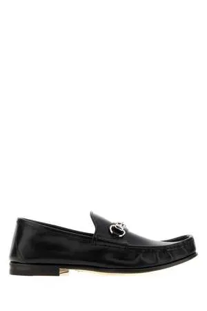 Gucci Leather Lugano Loafers - Black