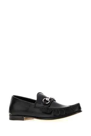 Gucci Leather Lugano Loafers - Black
