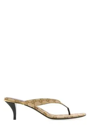 Gucci Gg Canvas Vittoria Thong Mules
