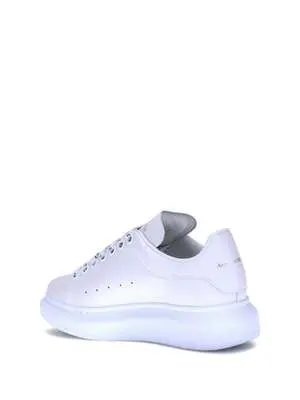 Alexander McQueen Leather Lace-up Sneakers With Platform Sole - White