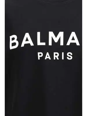 Balmain Cotton Print T-shirt - Black