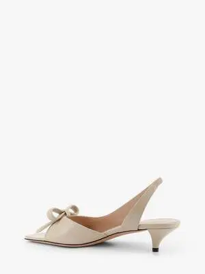 Dior Bow Detail Leather Slingback Sandals