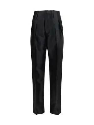 Bottega Veneta Tapered Wool Pants - Black