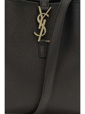 Saint Laurent Le 37 Grained Leather Bucket Bag - Black