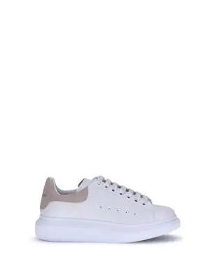 Alexander McQueen Leather Sneakers With Platform Sole - White