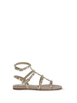 Valentino Garavani Rockstud T. 05 Sandals - Cream