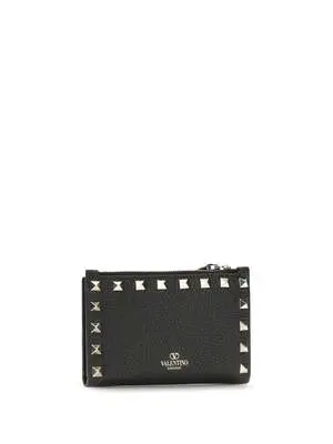 Valentino Garavani Rockstud Zip Card Holder - Black