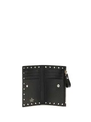 Valentino Garavani Rockstud Zip Card Holder - Black