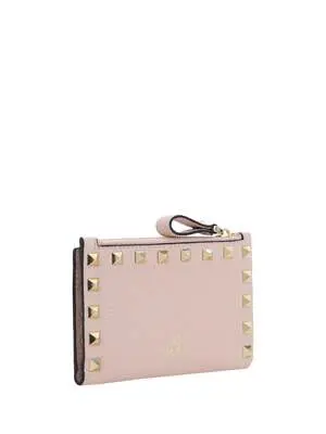 Valentino Garavani Rockstud Zip Card Holder - Pink